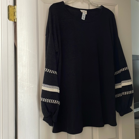 BiBi | Sweaters | Bibi Black Sweater W Boho Detail | Poshmark